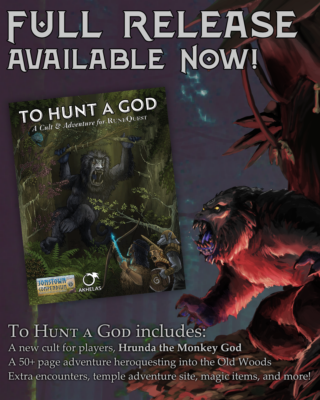 New Release! To Hunt a God – Akhelas
